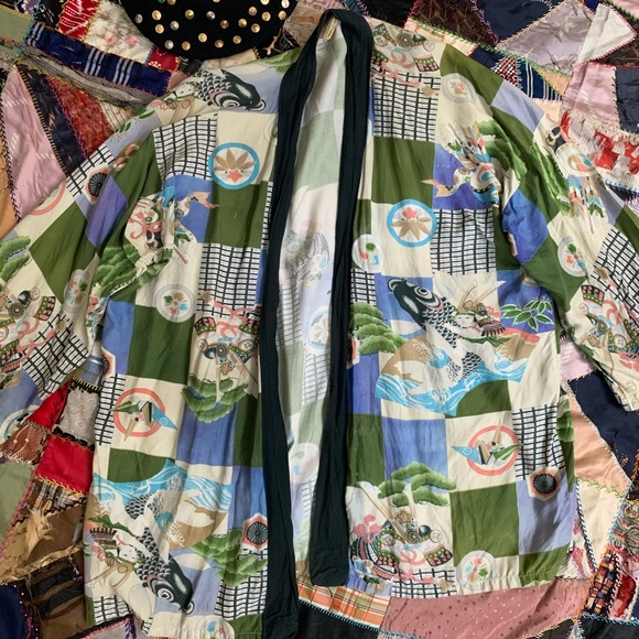 Vintage | Jackets & Coats | Vintage Japan Coy Fish Spirit Guide Rayon ...